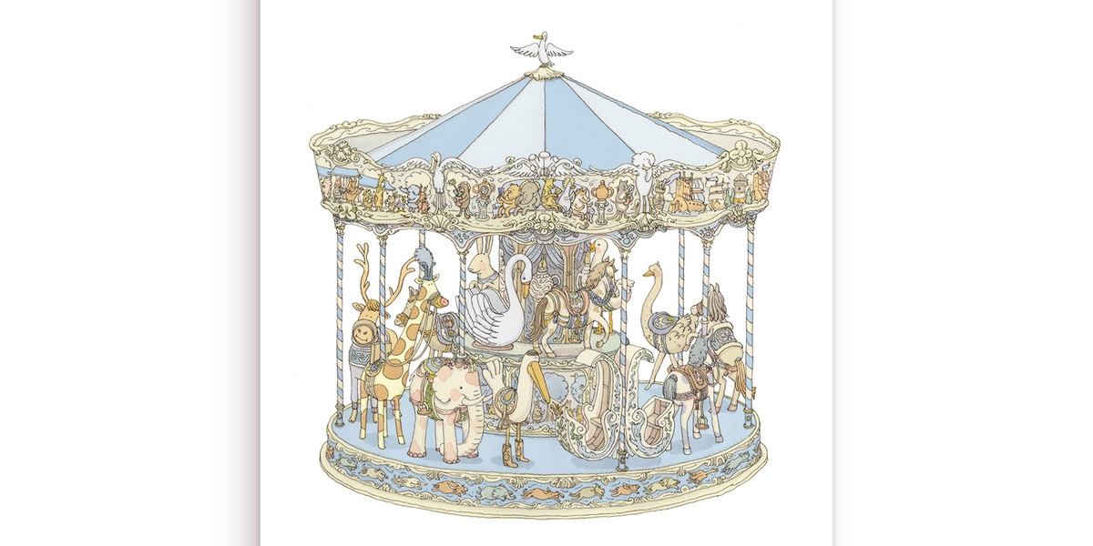 Art Print – Carousel Blue • Atelier Choux