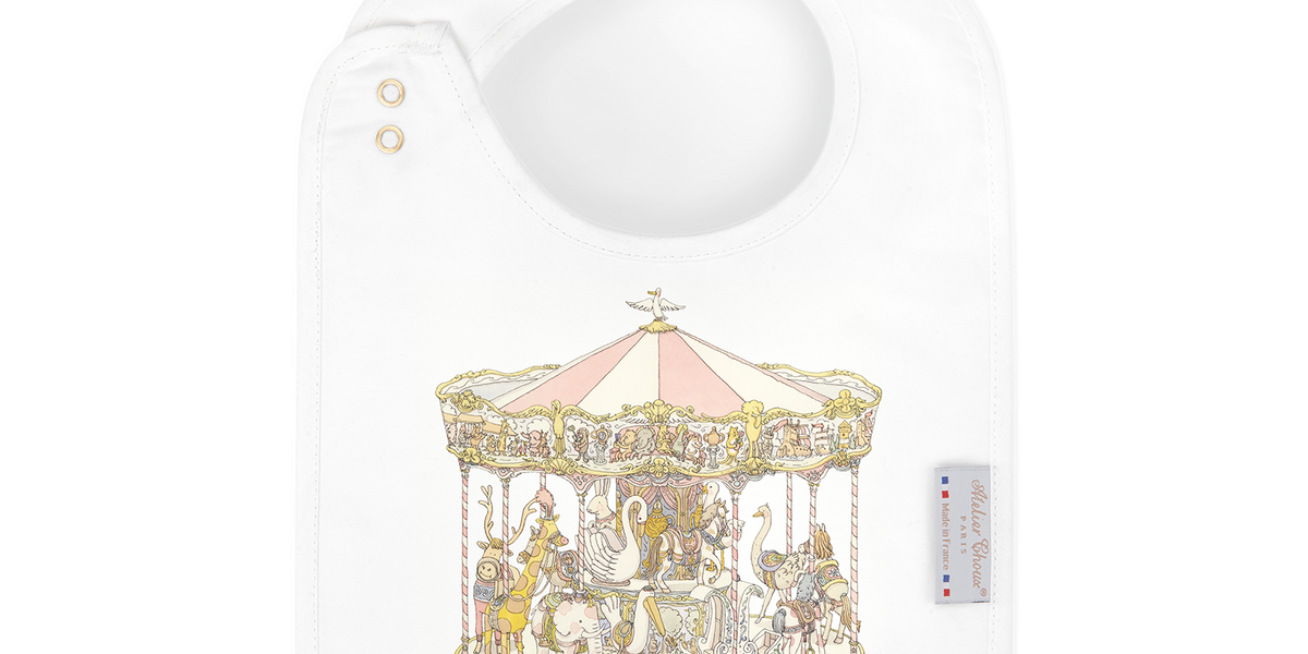 Satin Bib - Carousel Pink • Atelier Choux